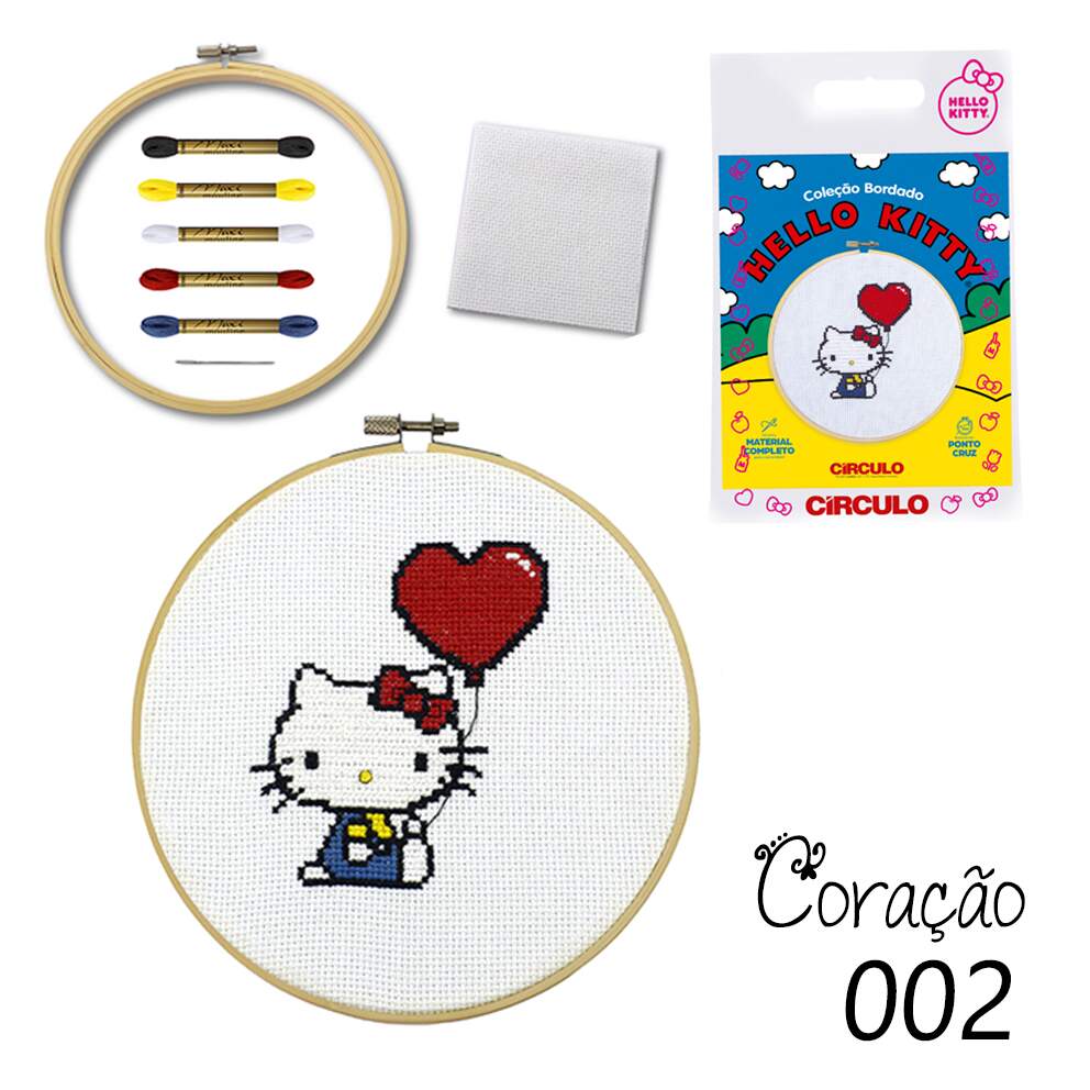 Círculo Kit Bordado Coleção Hello Kitty